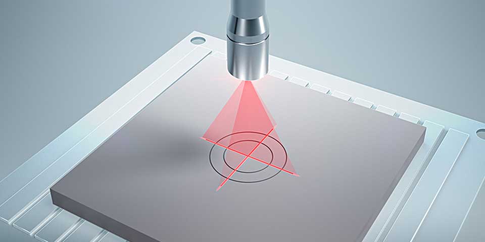 Laser display of processing points on objects | LAP