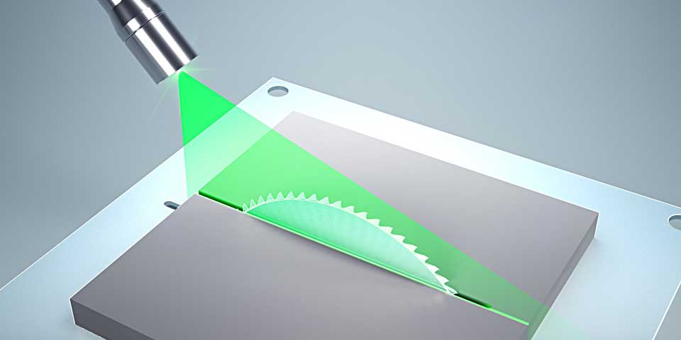 Laser marking of cutting lines on saws and shears | LAP