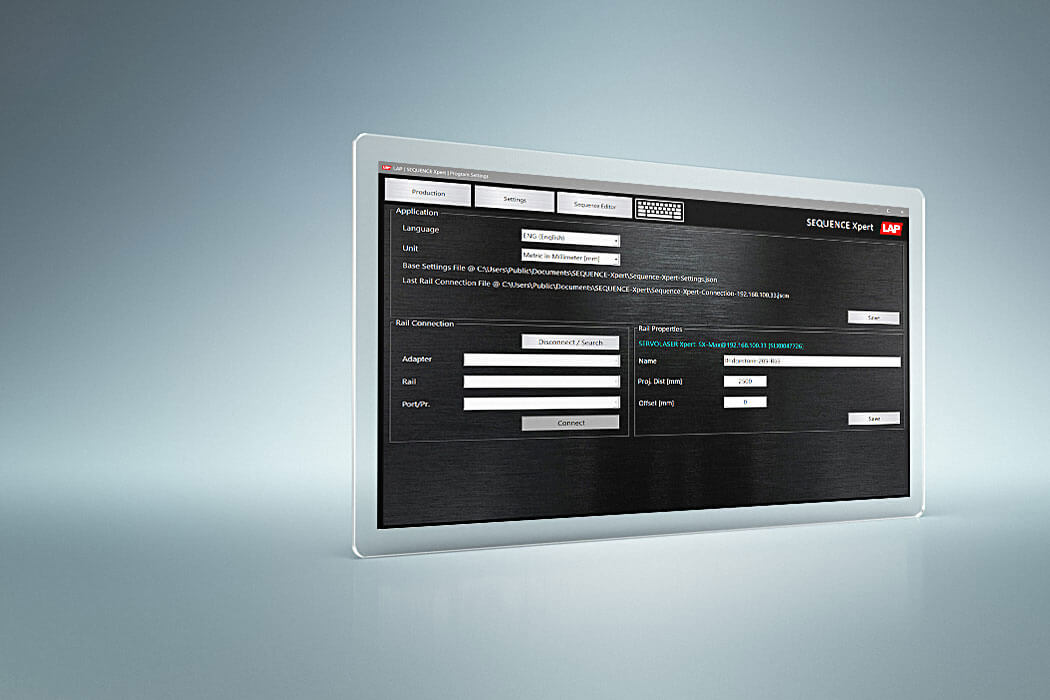 Software de control para SERVOLASER Xpert, IPC o PC | LAP